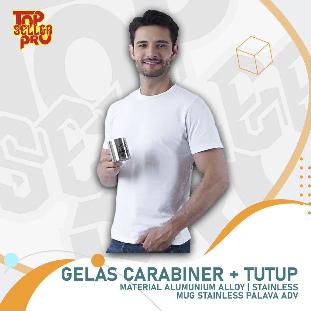 Jual gelas carabiner matougui + tutup | Shopee Indonesia