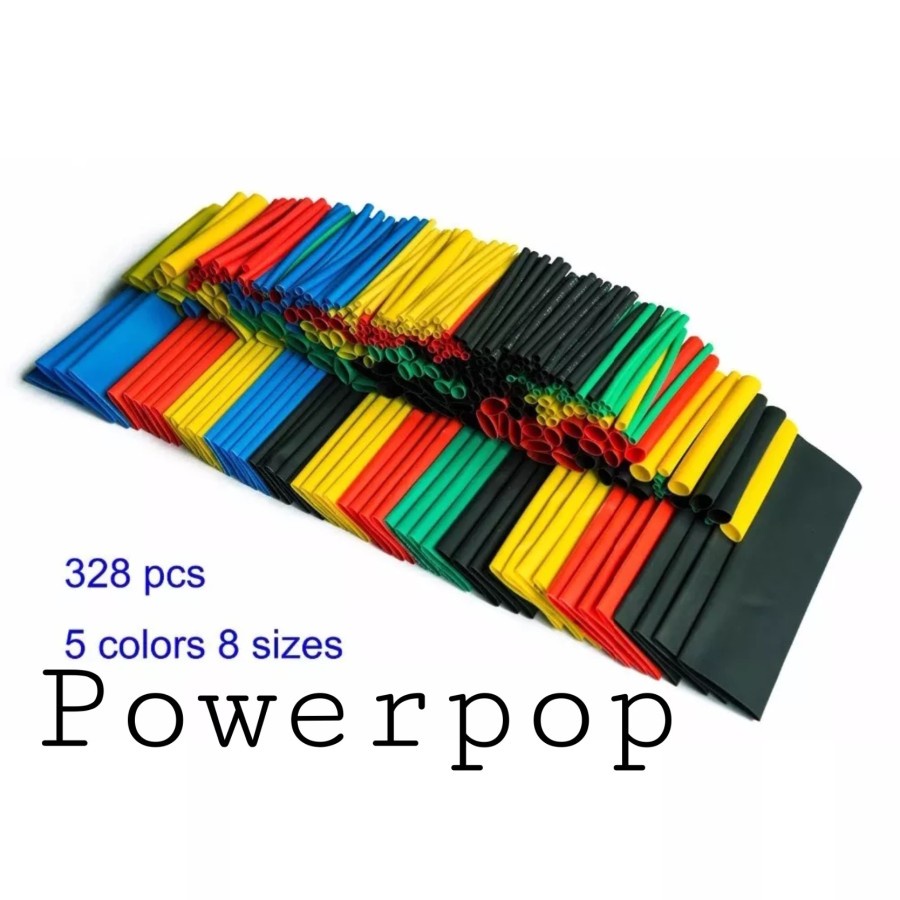 Jual Heat Shrink Tube 328pcs / Selongsong Bakar / Selang Bakar isi 328 ...