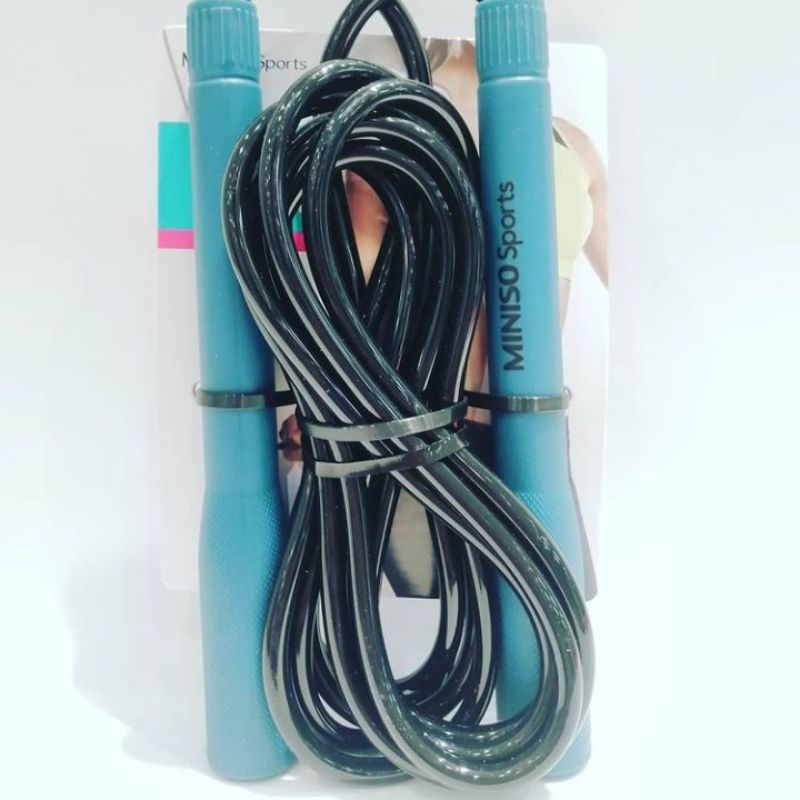 Jual SPECIAL SALE MINISO SKIPPING JUMP ROPE WITH LONG HAND GRIP ...