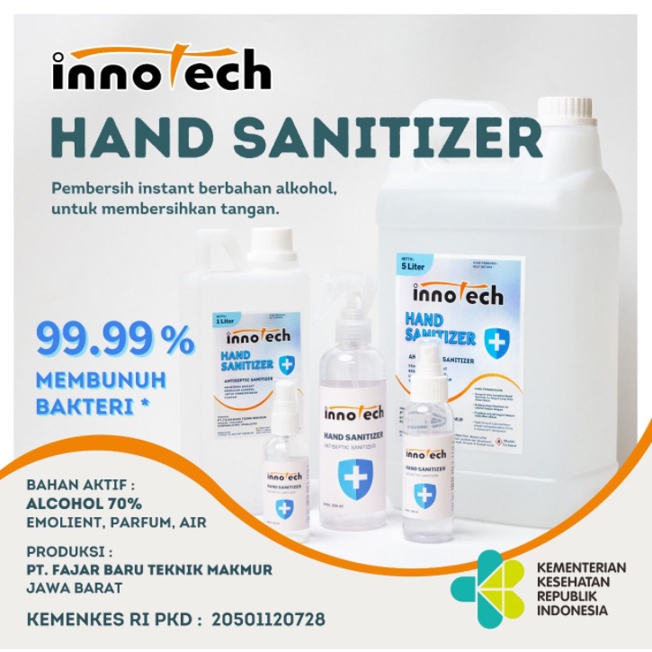 Jual Innotech Hand Sanitizer Antiseptik Innotech / Liquid Sanitiser ...