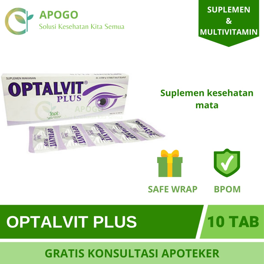 Jual OPTALVIT PLUS SUPLEMEN MATA 1 STRIP ISI 10 TABLET | Shopee Indonesia
