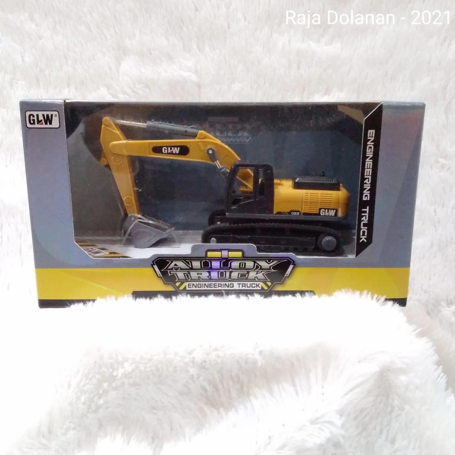 Jual Dicast Alloy Truck GLW Miniatur Mobil Beko Excavator Metal koleksi ...