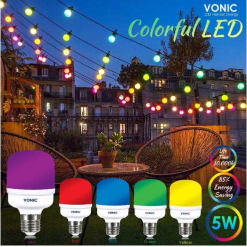 Jual LAMPU LED WARNA 5W KUNING , PUTIH / LAMPU MURAH / BOHLAM LED 5W ...