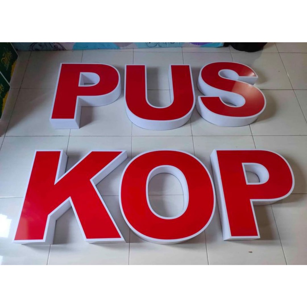 Jual 3D Letter Huruf Timbul Bahan Akrilik / Acrylic Tanpa Lampu / Non ...
