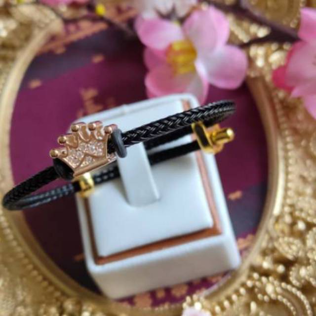Jual Gelang charm mahkota Pixu mas asli remaja bangkok | Shopee Indonesia