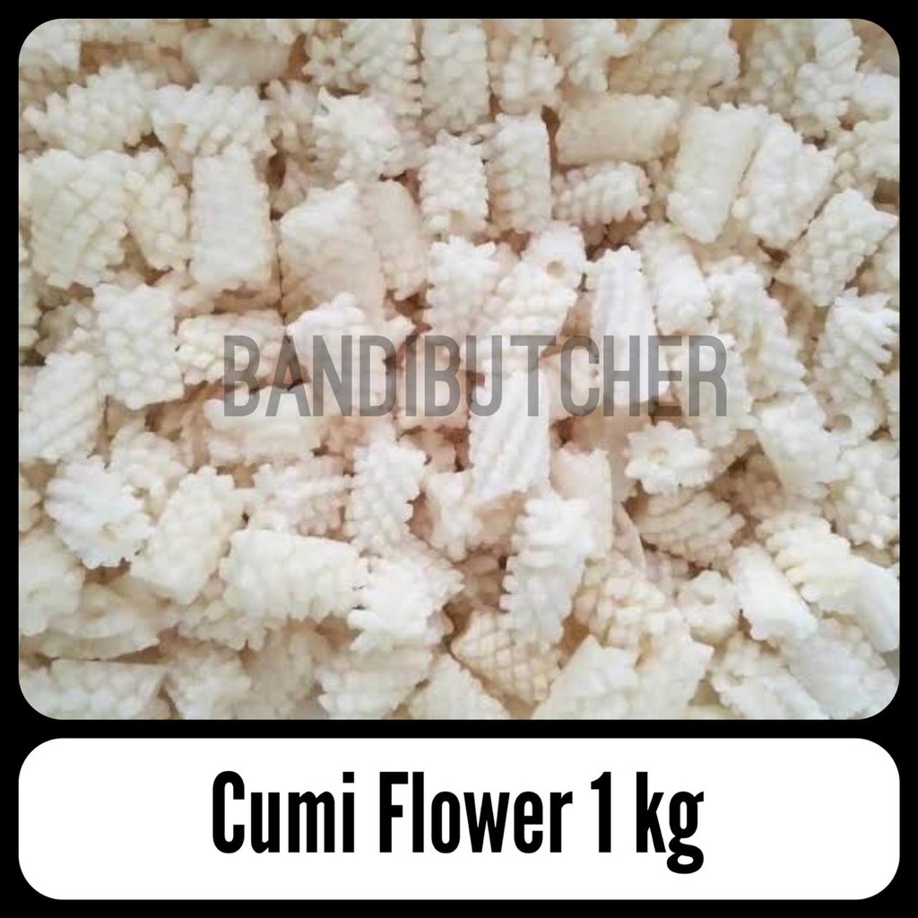 Jual Cumi Flower - Cumi Kupas Bersih Squid Flower Putih Bukan Tube Ring ...