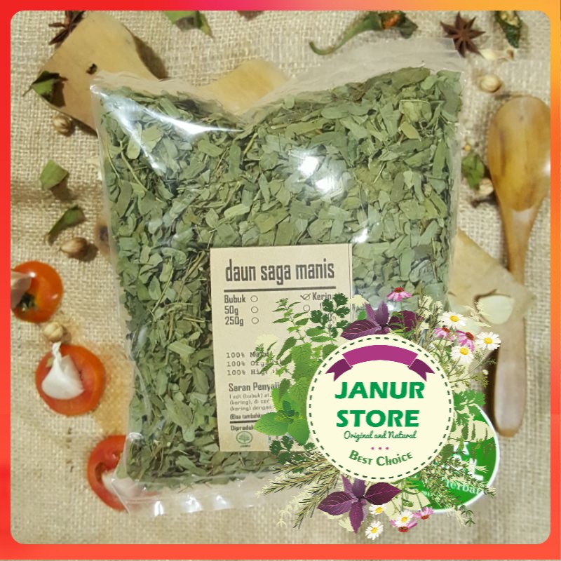 Jual GRADE A - DAUN SAGA MANIS KERING 1000 GRAM / 1 KG - Abrus ...