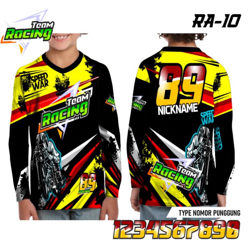 Jual Jersey Racing Team kaos balap anak lengan panjang || Tipe A ...