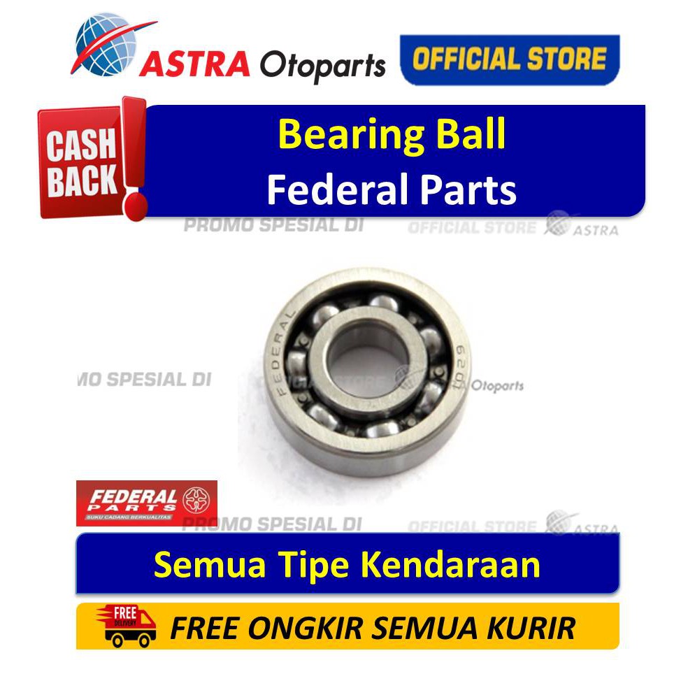 Jual Bearing Federal Parts tipe 6201 untuk semua jenis motor | Shopee ...