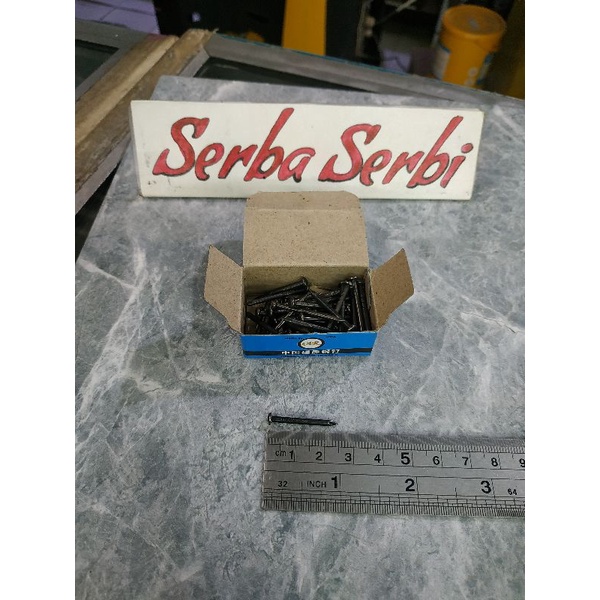 Jual (/KOTAK HITAM HALUS PAKU BETON)Paku beton dinding hitam | Shopee ...