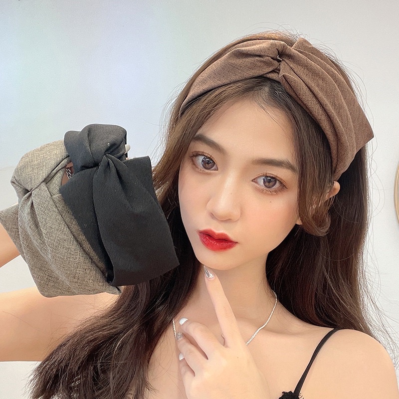 Jual bando-144 Women Girls Cross Bee Hairband Hair Band Female Sweet ...