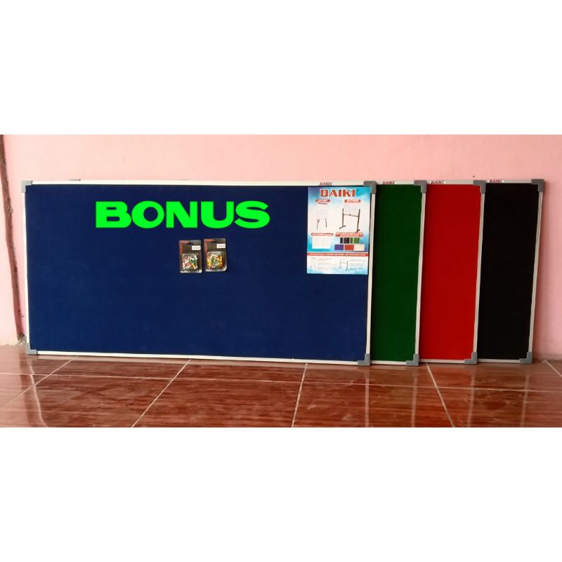 Jual Softboard / papan mading DAIKI Bludru Biru Uk 120x240 Cm | Shopee ...