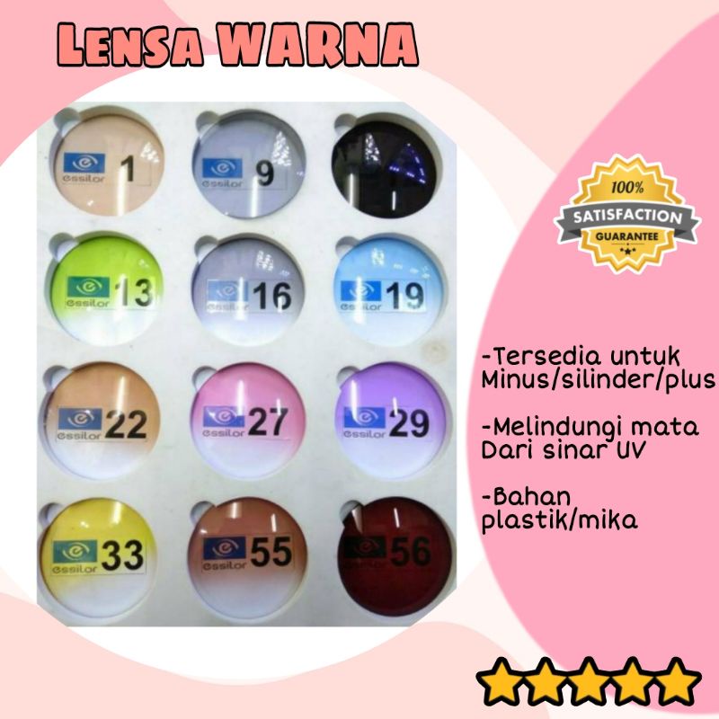 Jual LENSA WARNA KACAMATA MINUS/SILINDER/PLUS/PLANO/ANTI RADIASI PRIA/WANITA/DEWASA/ANAK ...