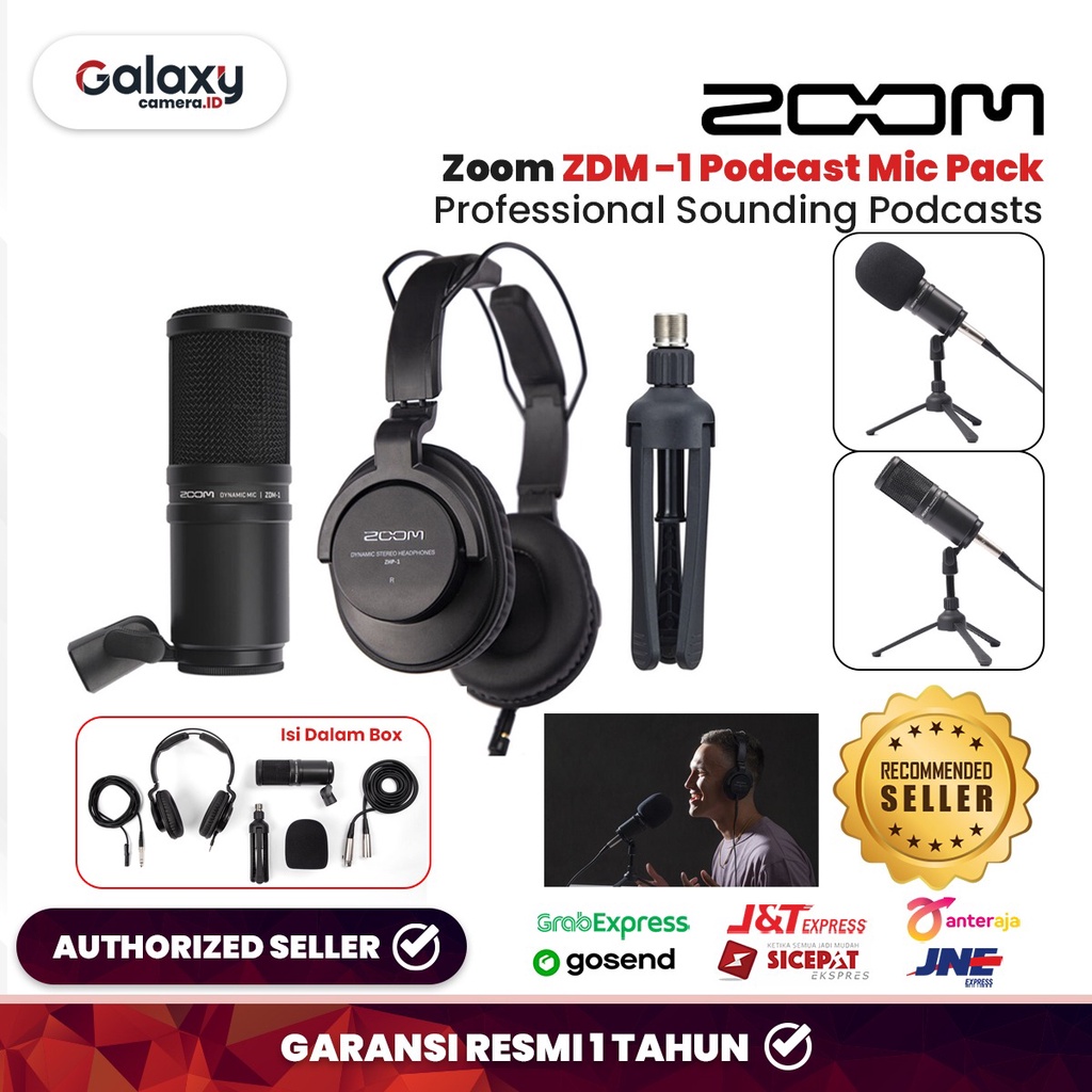 Jual Zoom ZDM-1 Podcast Mic Pack with Headphones | Shopee Indonesia