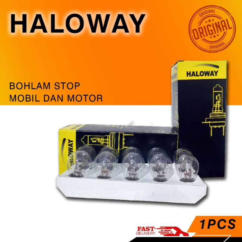 Jual Bohlam STOP Motor dan Mobil P21/5W 12V Haloway ( Brand Kedua dari ...