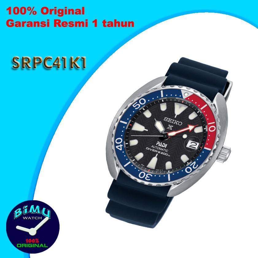 Jual Jam Tangan Pria SRPC41 Seiko Prospex SRPC41K1 Pepsi Mini Turtle ...