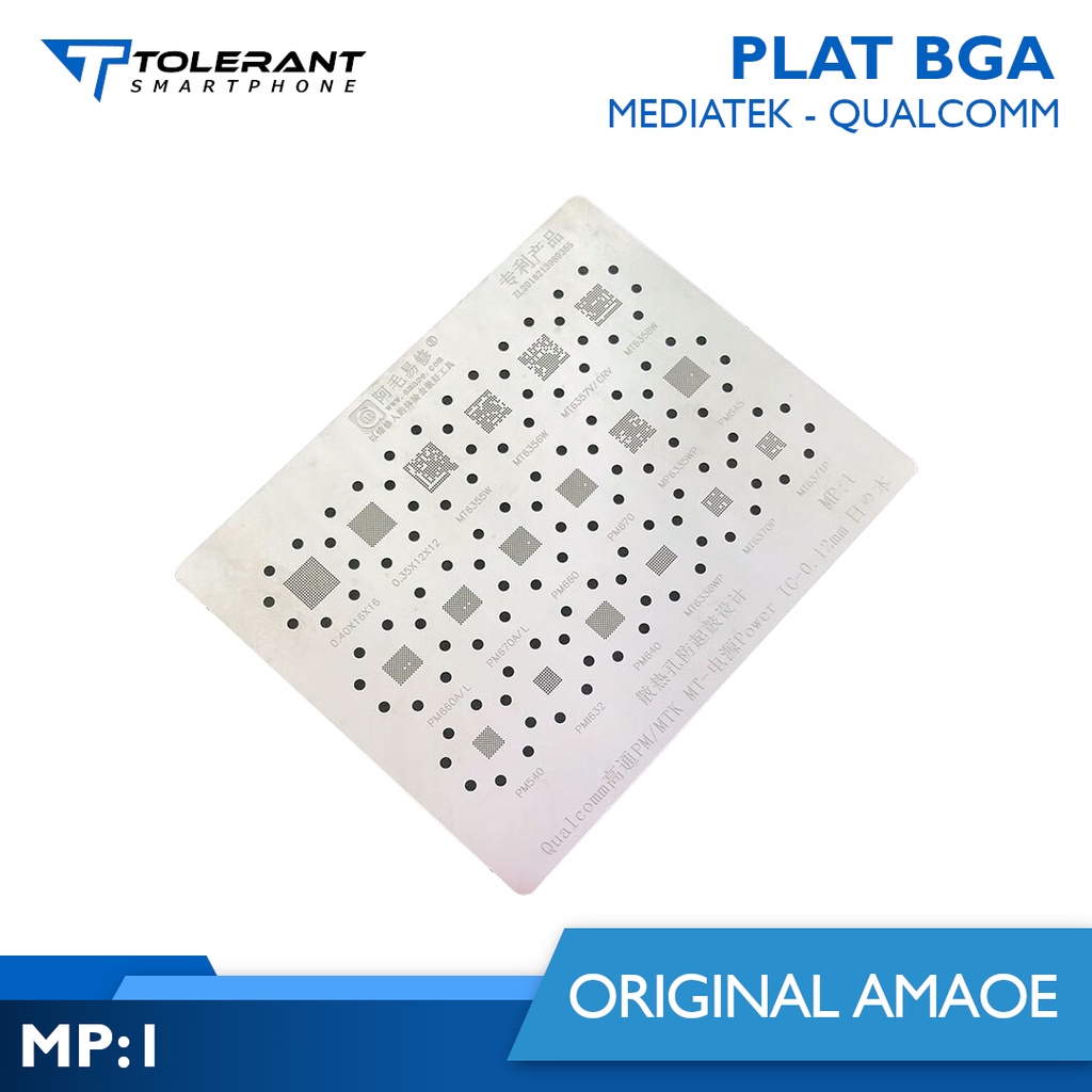 Jual PLAT BGA MP1 ORI AMAOE MT6356W MT6357V MT6357CRV MT6358W PM660L ...