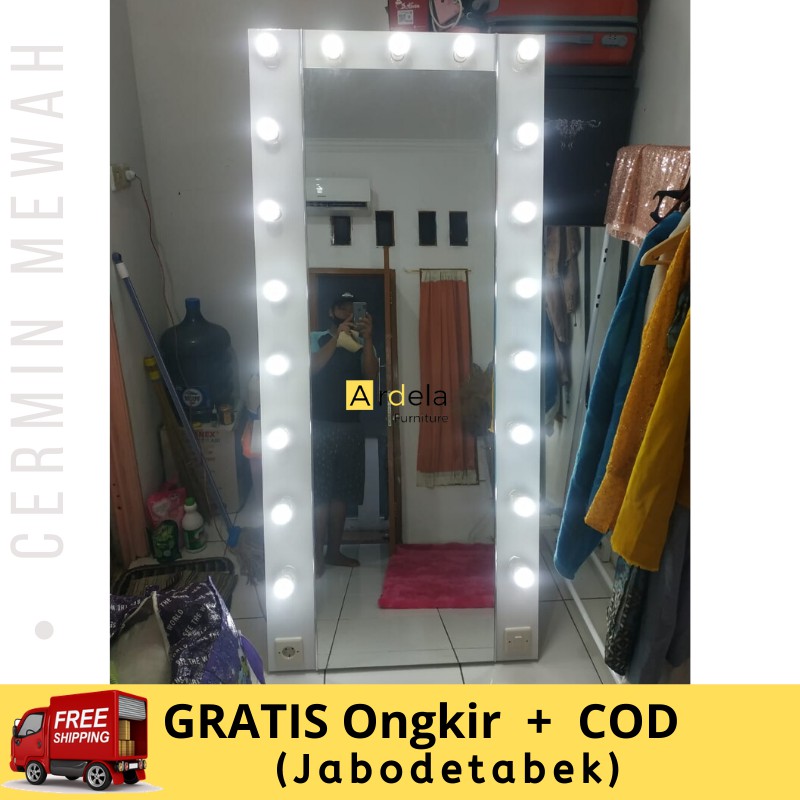 Jual Vanity Mirror Cermin Badan Mewah Cermin Lampu Cermin Full Body ...