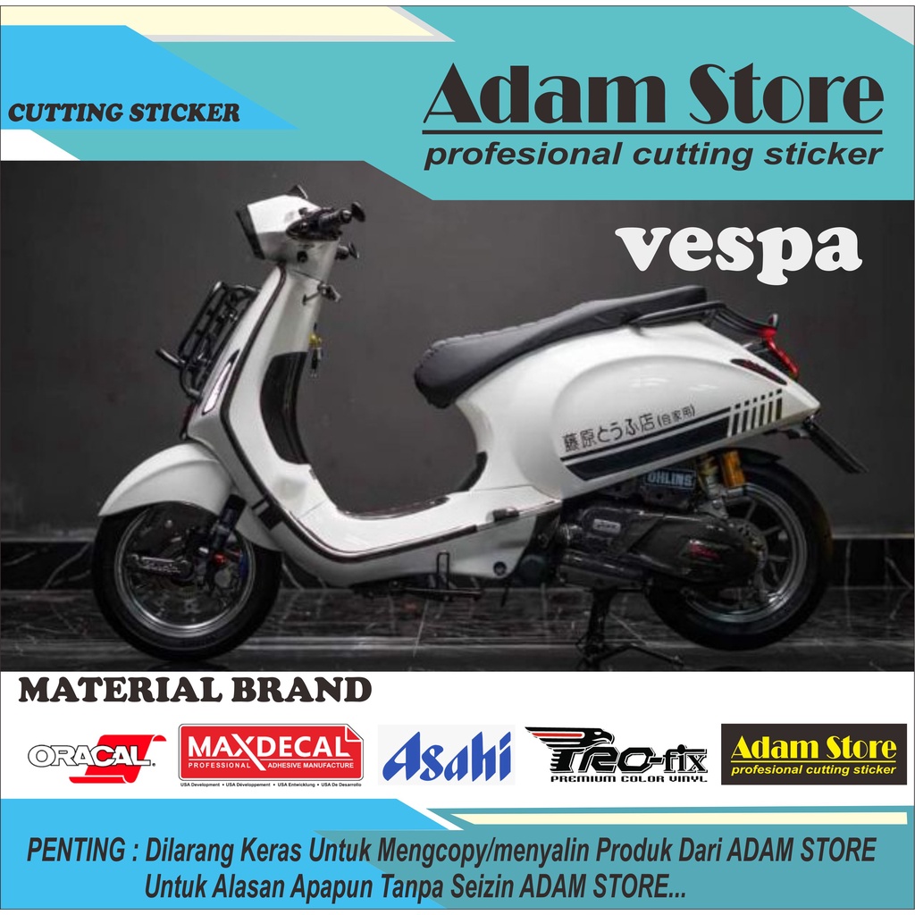 Jual sticker stiker motor Vespa matic stiker motor Vespa LX stiker ...