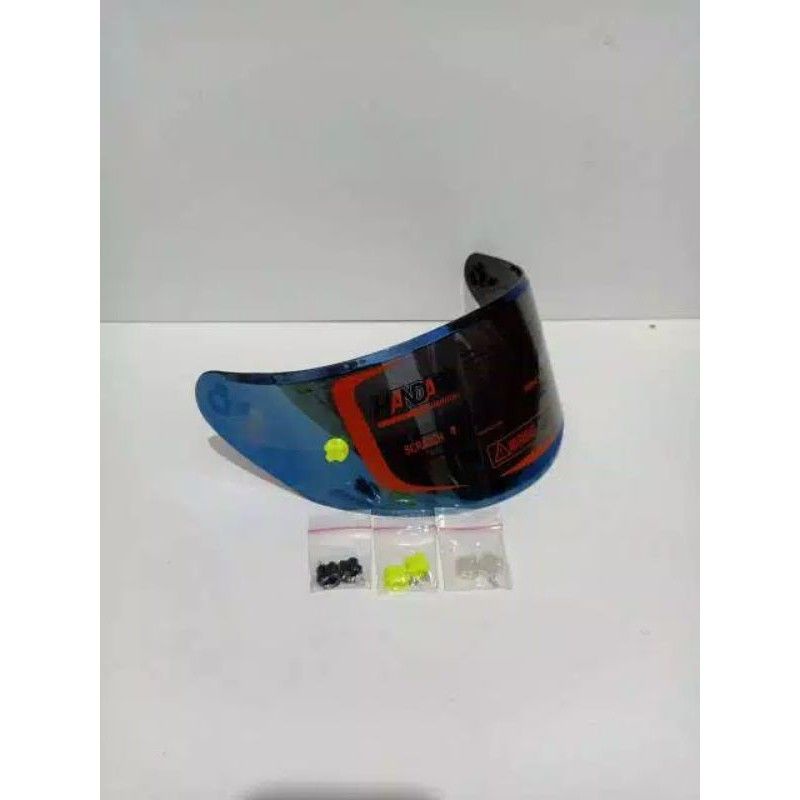 Jual Flat visor NHK Rx9 + tear off post / kaca helm NHK Rx9 + top/post ...