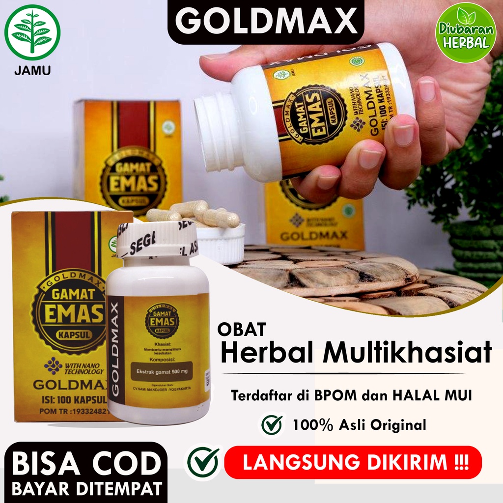 Jual Gamat Emas Kapsul Goldmax Obat Herbal Multikhasiat 100% Original ...