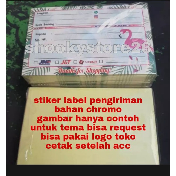 Jual Stiker label pengiriman custom isi 100pcs | Shopee Indonesia