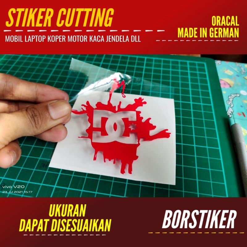 Jual STIKER DC | STICKER CUTTING BAHAN ORACAL CUSTOM LOGO | Shopee ...