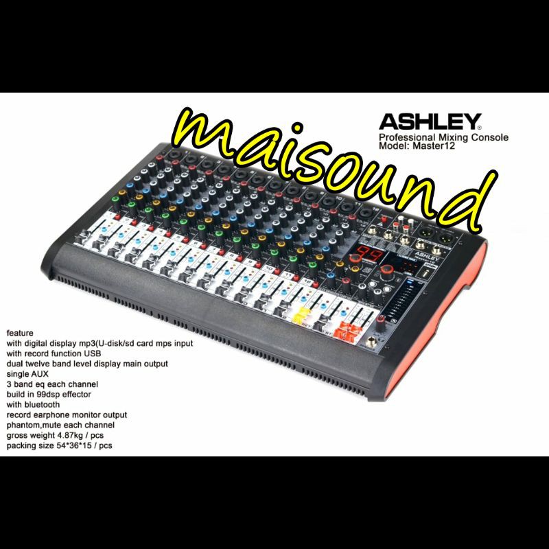 Jual MIXER AUDIO ASHLEY MASTER 12 CHANNEL ORIGINAL ASHLEY MASTER12 ...