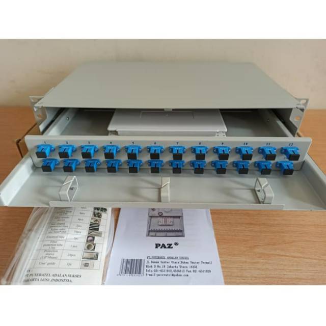 Jual OTB RACKMOUNT SC 24 Core PAZ Lengkap Adapter SC UPC Optical ...