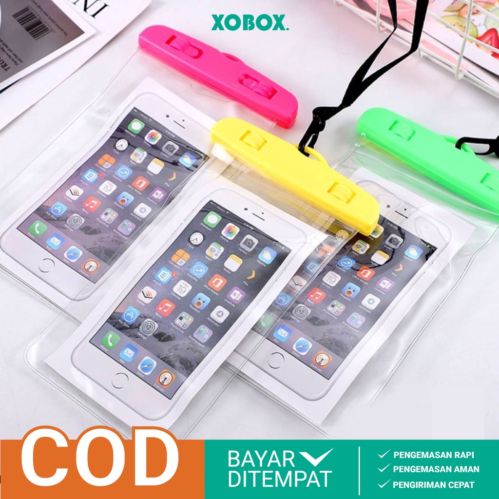 Jual Sarung HP Case Kantong Anti Air Waterproof With Strap / Tali Leher ...