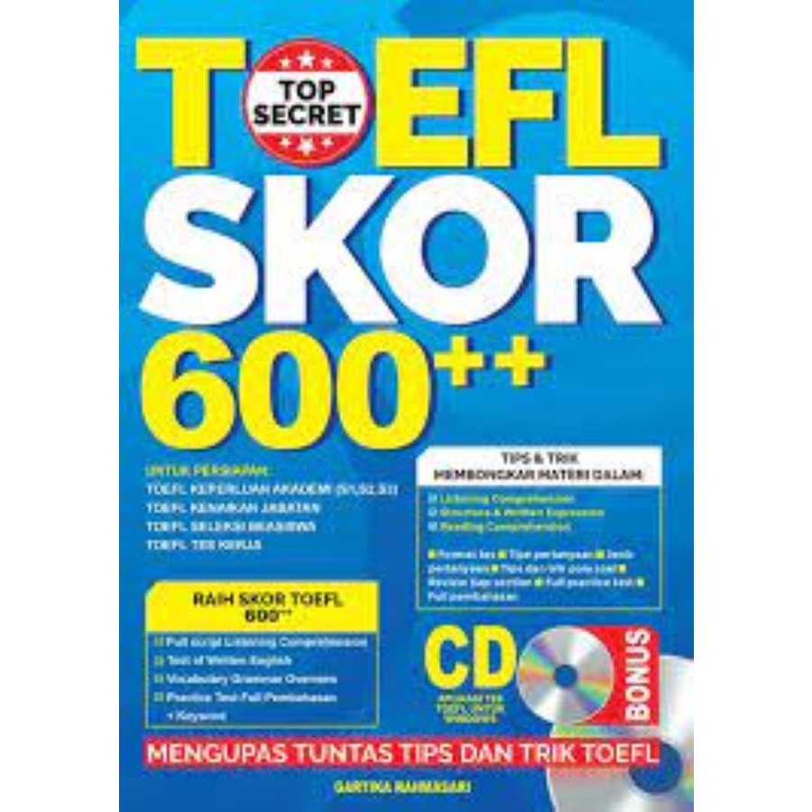 Jual BUKU TOP SECRET TOEFL SKOR 600++ | Shopee Indonesia