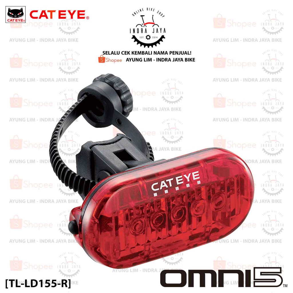 Jual CAT EYE - LAMPU BELAKANG SEPEDA / REAR LAMP OMNI 5 - TL-LD155-R ...