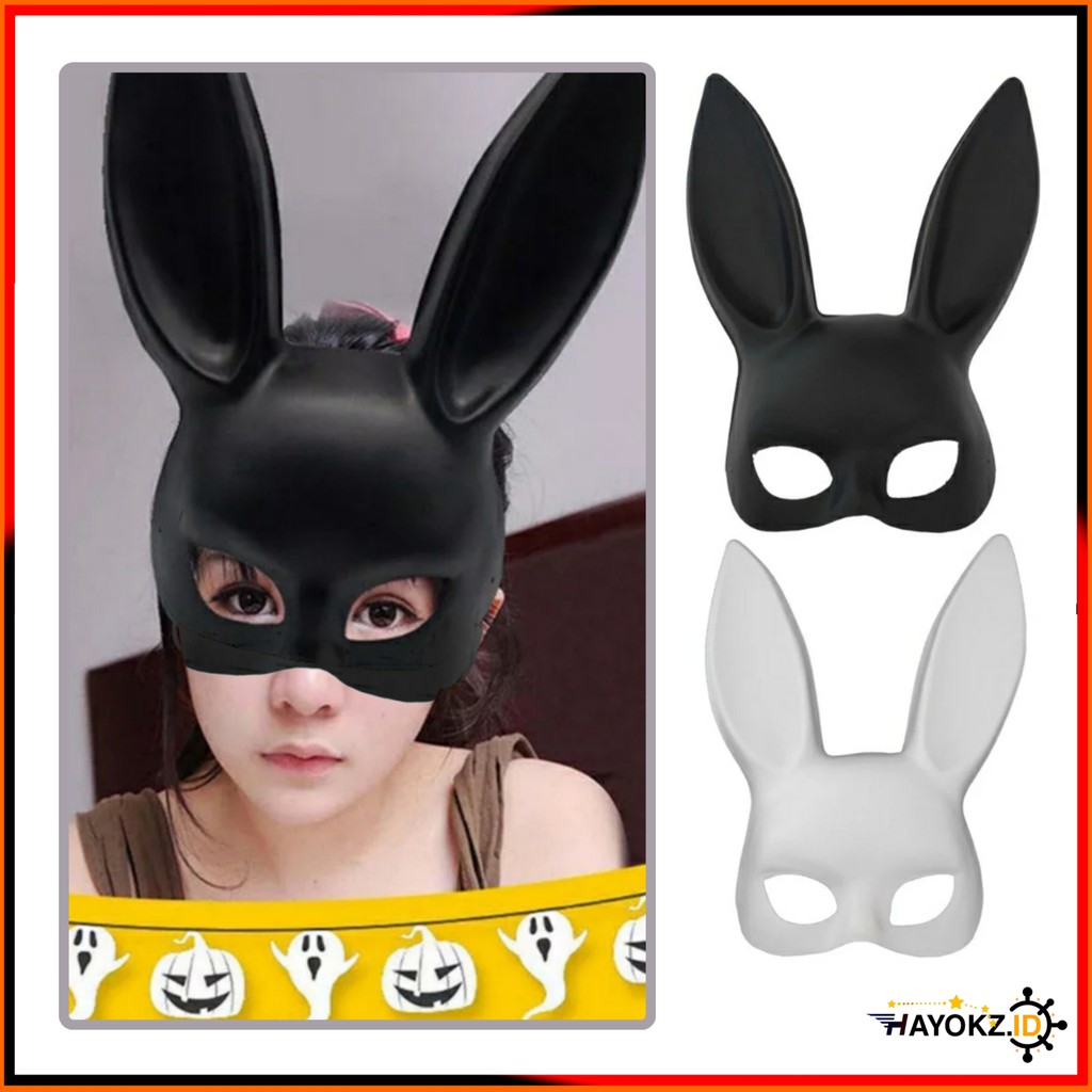 Jual RB Topeng Pesta Telinga Kelinci Setengah Wajah - Rabbit Ear Mask ...