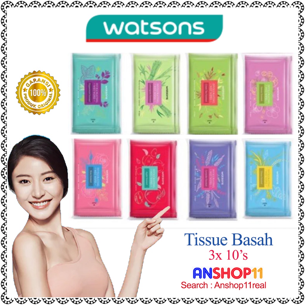 Jual WATSONS TISSUE BASAH ISI 3x10LEMBAR MURAH TISU WATSON Murah ...