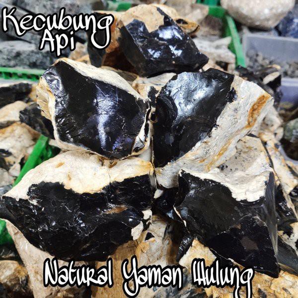 Jual BAHAN BATU AKIK NATURAL YAMAN WULUNG - KECUBUNG API HITAM PEKAT ...