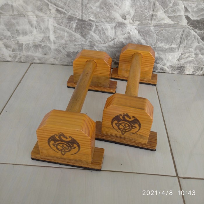 Jual Parallettes Wooden Paralletes Kayu Handstand Push Up Alat Bantu ...
