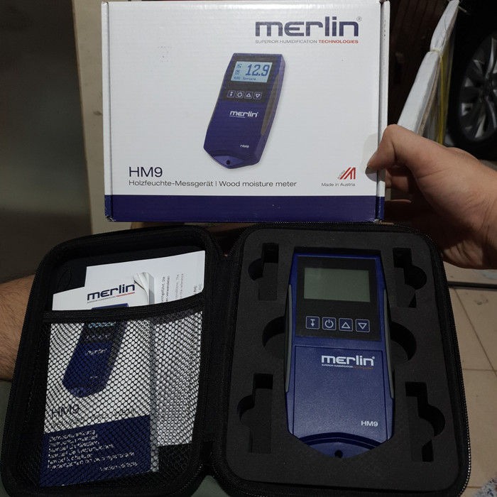 Jual (LjT) wood moisture meter MERLIN HM9 WS13 alat ukur kelembaban ...