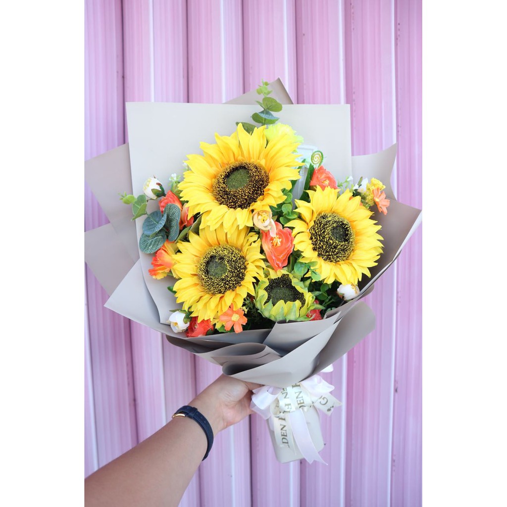 Jual bunga matahari / bunga palsu / bunga artificial / bunga wisuda ...