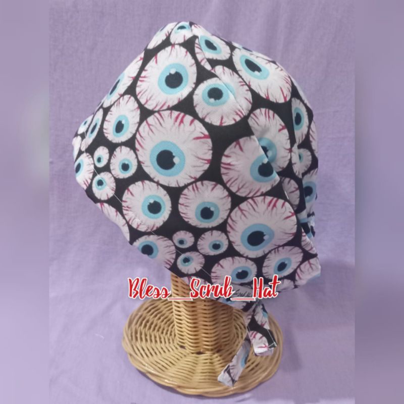 Jual Topi Bedah / Nurse Cap/ Surgical cap/ Topi Motif/Dokter/Mata ...