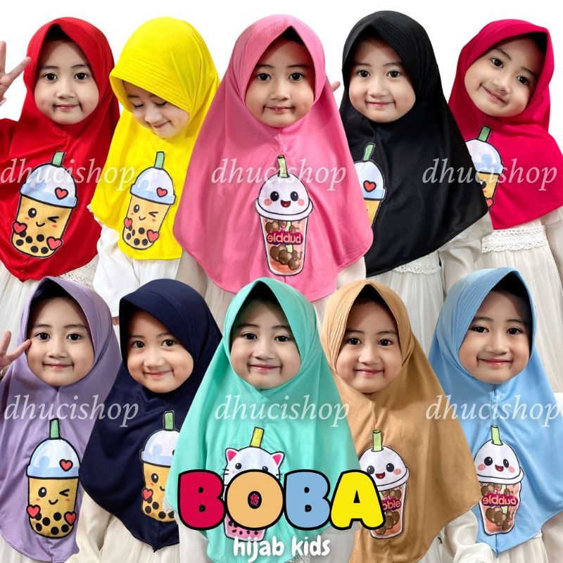 Jual Hijab boba / grosir hijab karakter boba / hijab boba murah ...