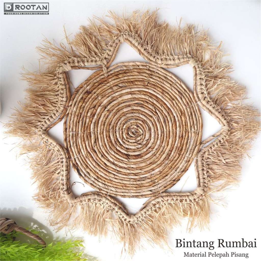 Jual WALL DECOR RUMBAI BINTANG | WALL DECOR ANYAMAN BANANA | Shopee ...