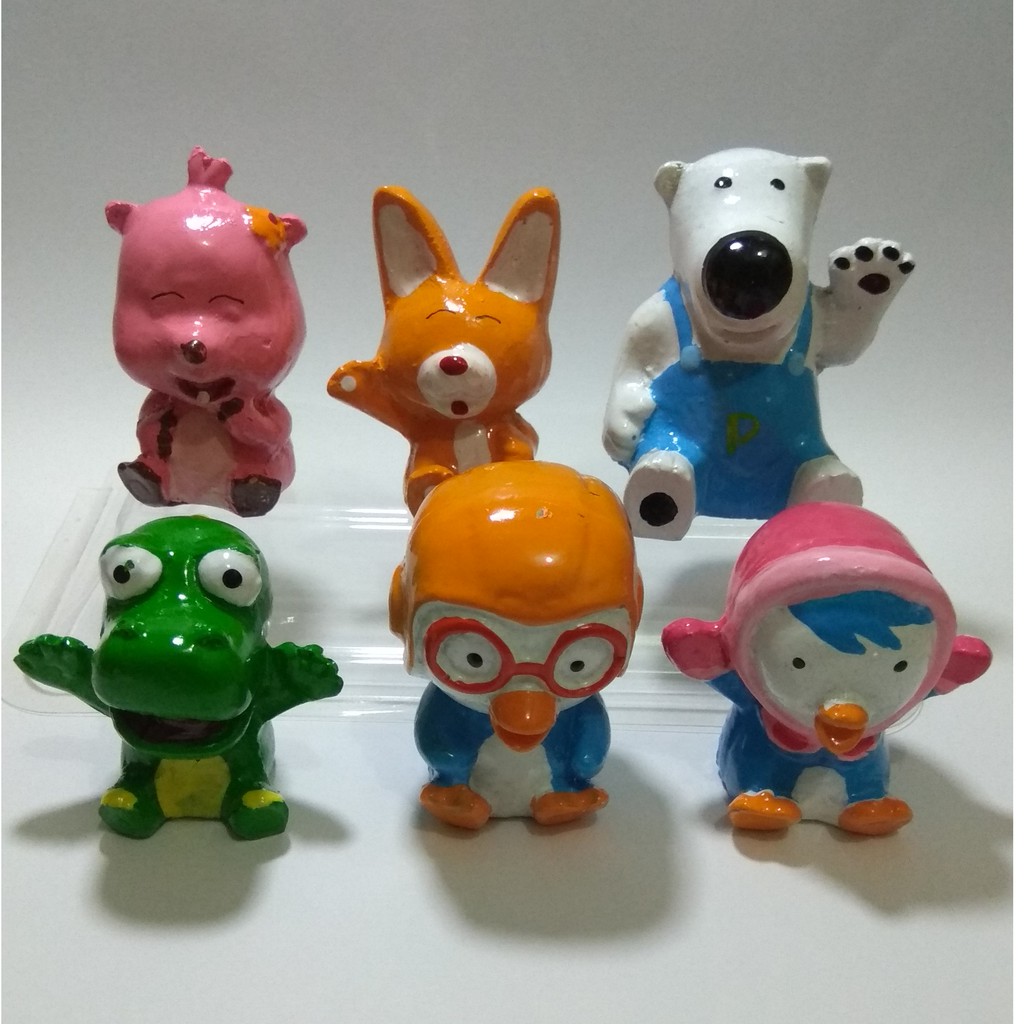 Jual Pororo and Friend Topper Set 6 / Bahan Fiber / Mainan Lokal ...
