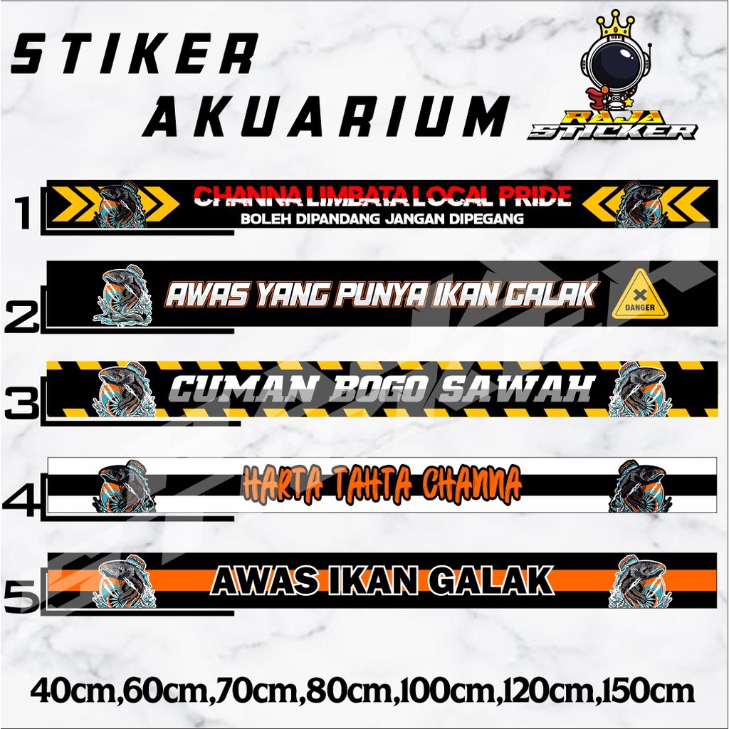 Jual Stiker Aquarium Channa LIMBATA LOCAL PRIDE snake head Ikan Galak ...