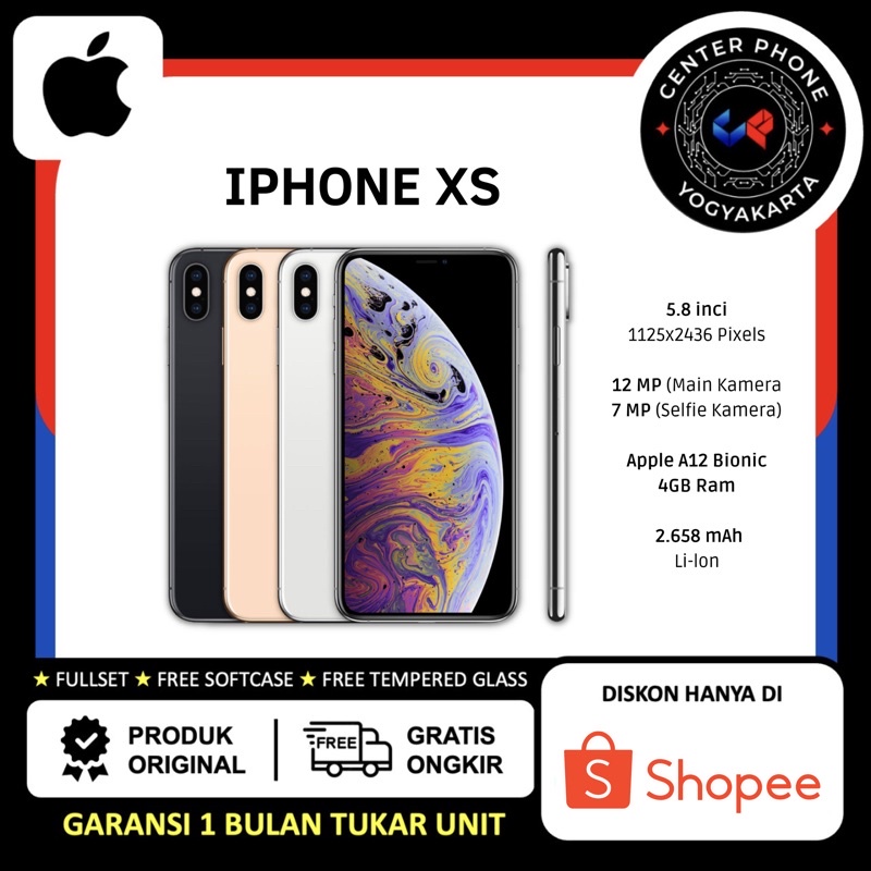 Jual IPHONE XS 256 GB ORIGINAL PROMO | Shopee Indonesia