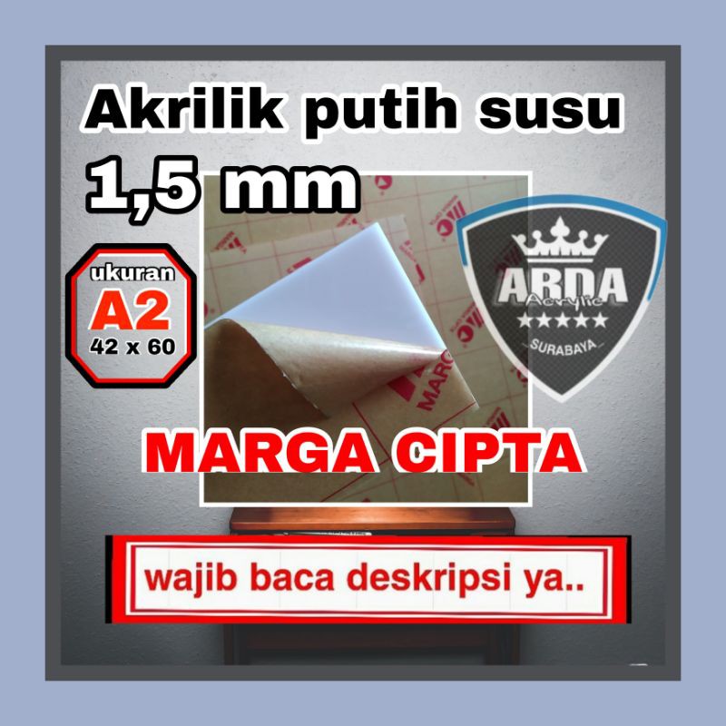 Jual Acrylic putih susu 1,5 mm A2 /akrilik putih susu . | Shopee Indonesia