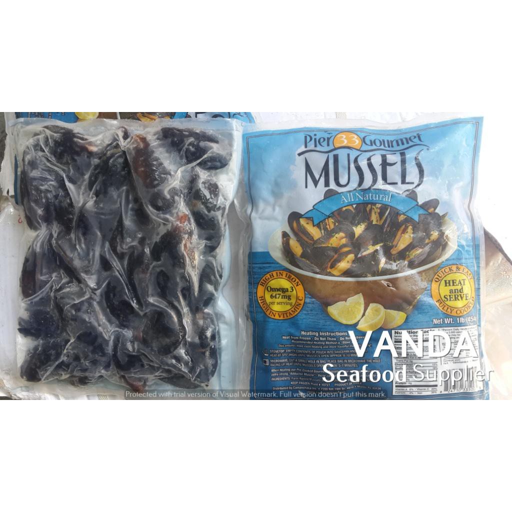 Jual Black Mussel Full shell kerang Hitam Import | Shopee Indonesia