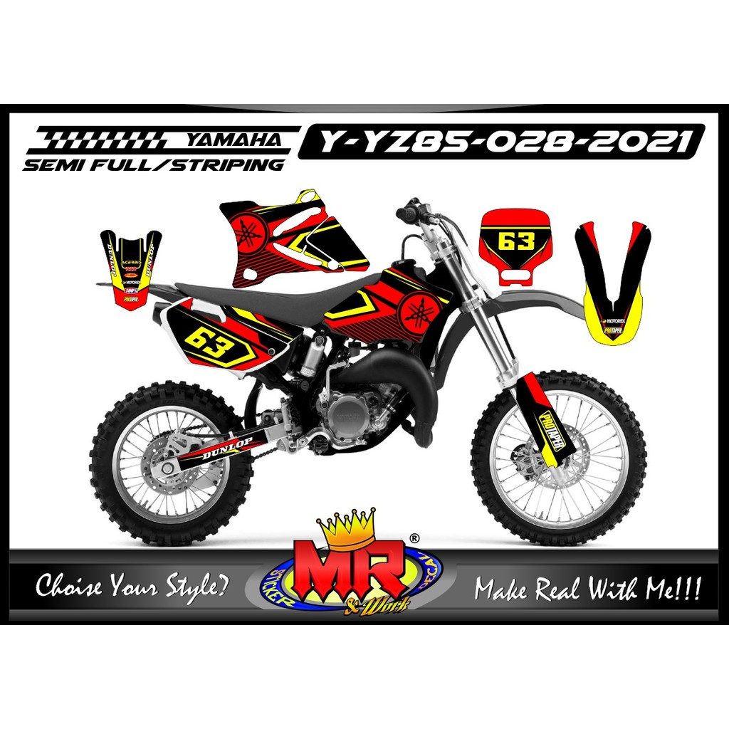 Jual Decal Motor Yamaha YZ 85 Racing Grafis Decal Premium Custom ...