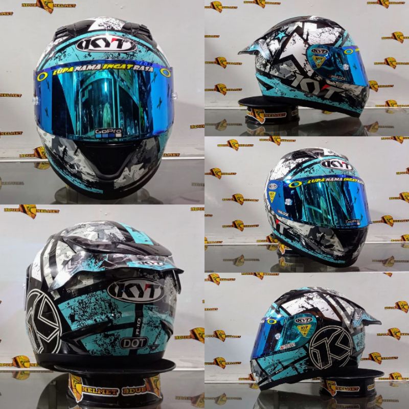 Jual Helm full face KYT R10 Original modif (PAKET GANTENG) | Shopee ...
