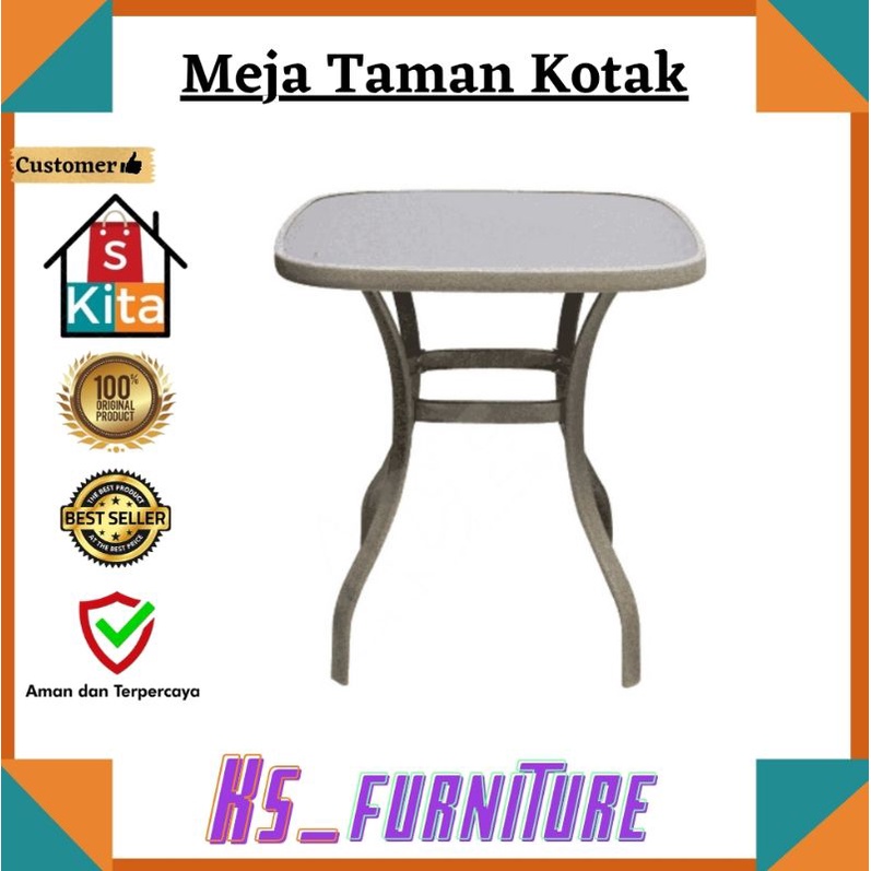 Jual meja taman Kotak/Meja teras kotak/Meja Ruang Tamu/Meja kaca/meja ...