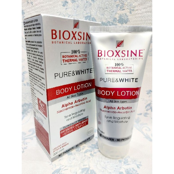Jual BIOXSINE PURE & WHITE BODY LOTION 200 ML / WHITENING | Shopee ...